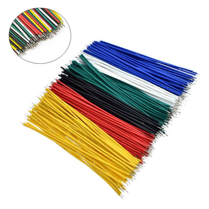 100Pcs/lot 24AWG 8cm Tin-Plated Breadboard PCB Solder Cable Fly Jumper ...