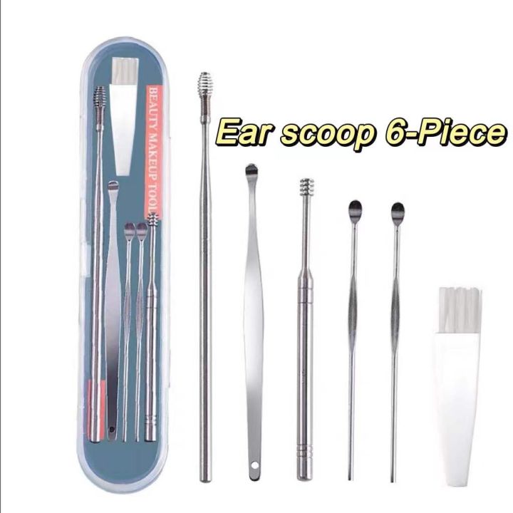 Ear scoop 6-Piece set ear scoop set cleaning ear | Lazada PH