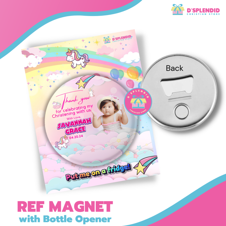 Ref Magnet with Bottle Opener Round Souvenir Personalized Customized ...