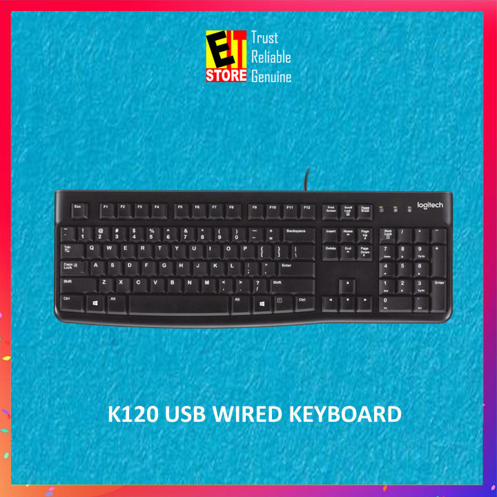 LOGITECH K120 CORDED KEYBOARD USB -BLACK | Lazada