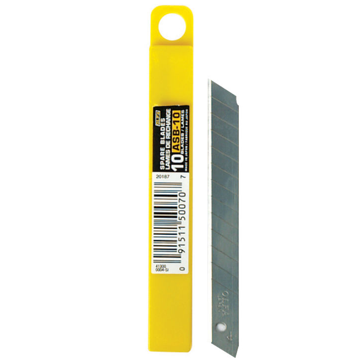 OLFA ใบมีดคัตเตอร์ 9 มม. รุ่น ASB-10 (หลอด10ใบ) | Lazada.co.th