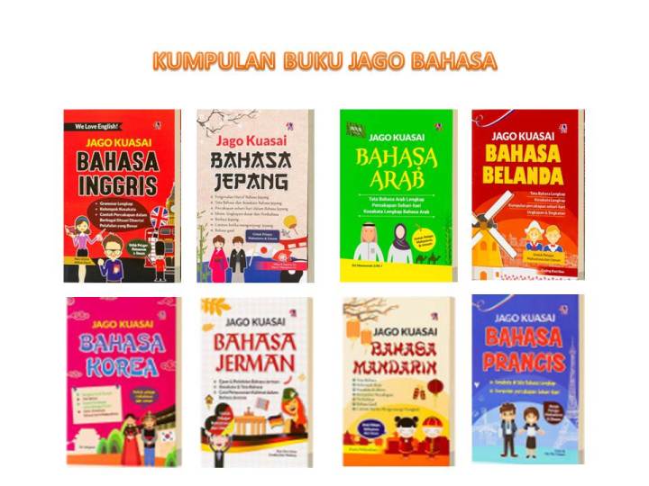 BUKU ORIGINAL Jago Kuasai Bahasa Inggris Arab Jepang Korea Mandarin Jerman Prancis / Pustaka ...