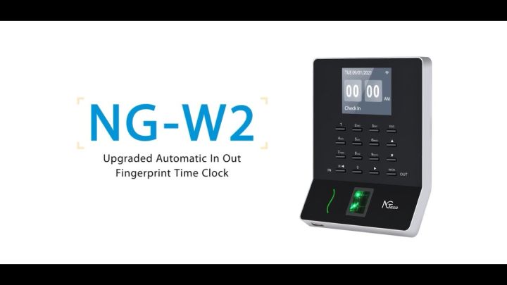 NGTeco W2 Biometrics Fingerprint Time Attendance WiFi Machine USB ...