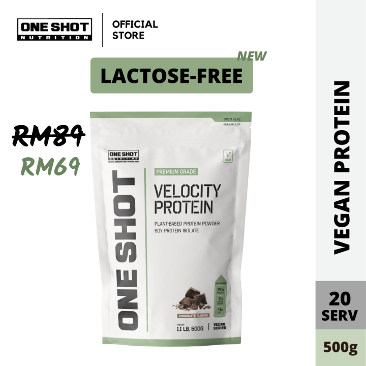 Velocity Protein (Vegan & Lactose Free) One Shot Nutrition Vegan ...