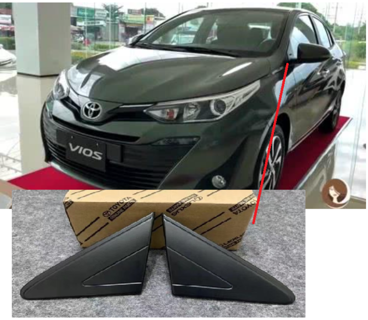 ONE SIDE FOR TOYOTA VIOS 2018 2019 2020 Rearview Mirror Triangle Cover ...