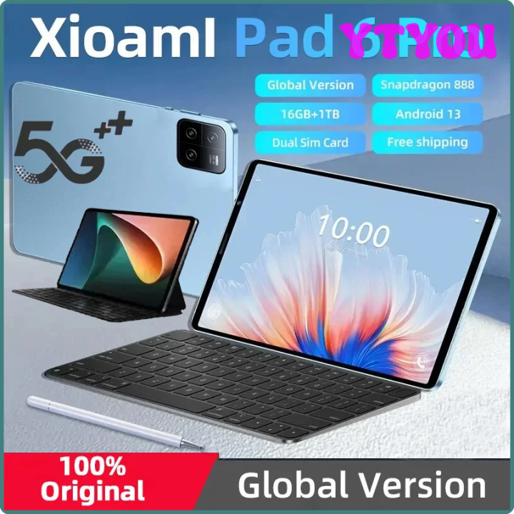 YTYOU 2024 Original Global Version Pad 6 Pro Android 13 Snapdragon 888 ...