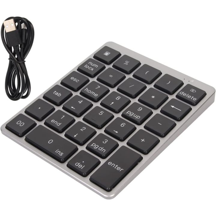 Waterproof Key Wired Slim Silent Keyboard 28 Keys Numeric Keypad, Dual ...