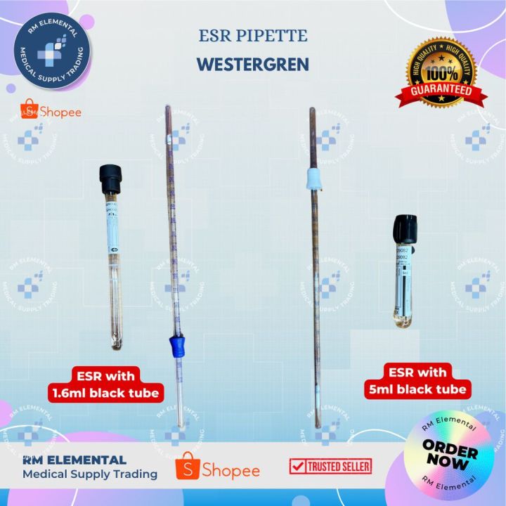 ESR Pipette (WESTERGREN) with or without Black Tube | Lazada PH