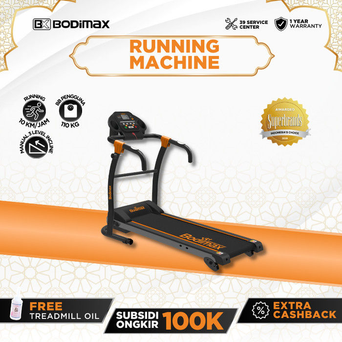 Alat Fitness Treadmill Elektrik Listrik BODIMAX NEW RUNNING MACHINE ...