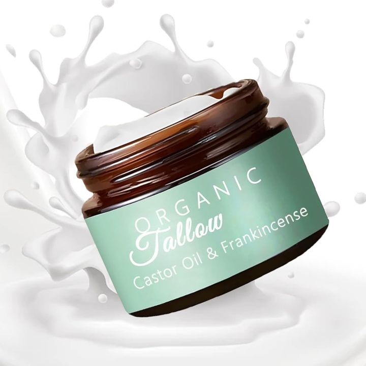 Grass-fed Beef Tallow with Frankincense Oil & Castor oil, Organic Beef ...
