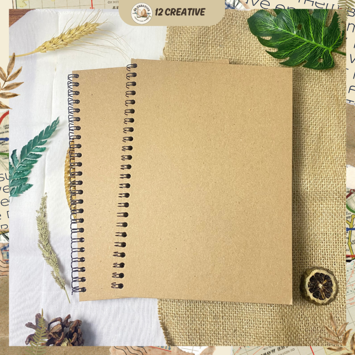 [12 Creative] Scrapbook Album Polos A5 Vertikal Vintage Buku Journaling ...