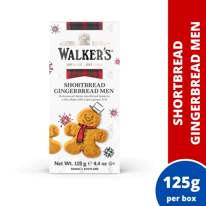 Walkers Shortbread Gingerbread Men Box 125g [Expiry: July 2025] | Lazada