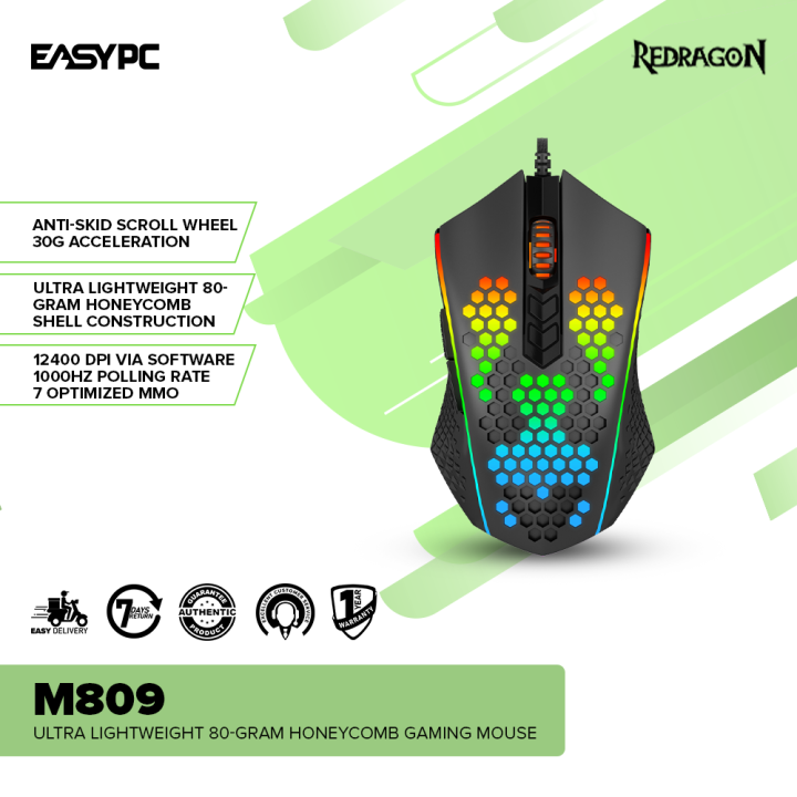 EasyPC | Redragon M809 Ultralight Weight Honeycomb Gaming Mouse For ...