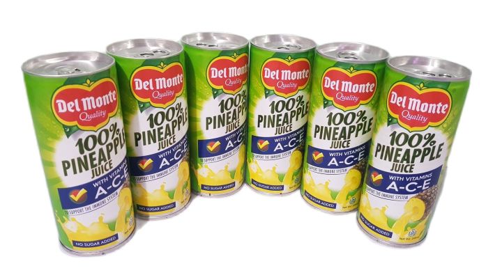 Del Monte 100% Pineapple Juice with Vitamins A-C-E (pack of 6 cans x ...