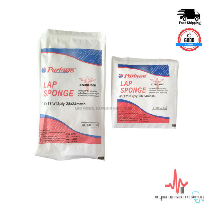 Sterile Lap Sponge With Xray Line (8x12x12ply, 18x18x12ply, 8x36x12ply ...