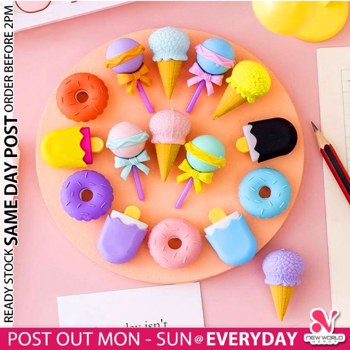4pcs Detachable Candy Rubber Eraser Early Learning Education Toy Kid ...