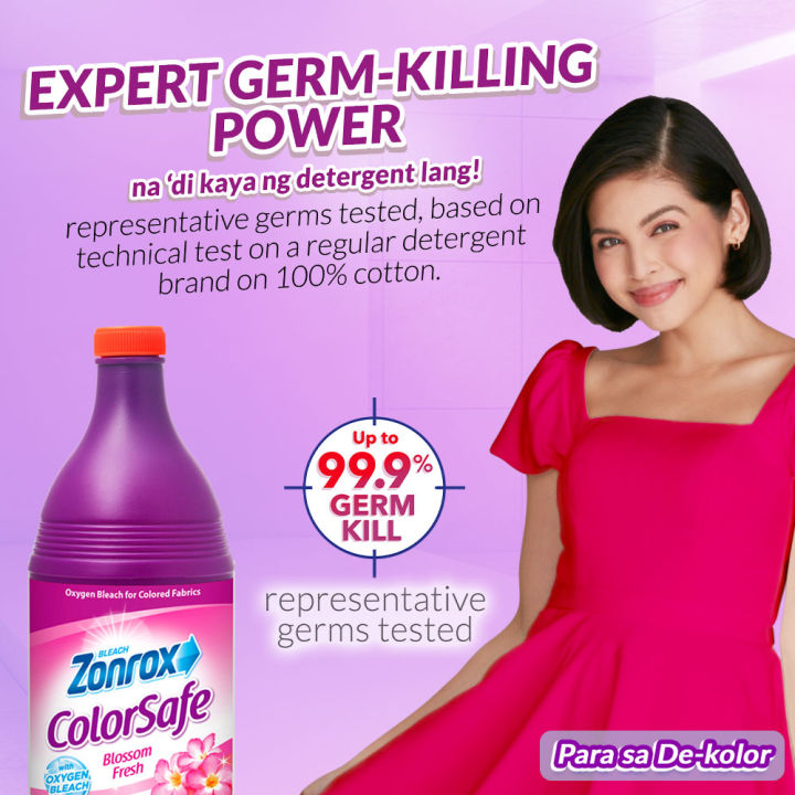 Zonrox Gentle Clean (900 ml) + Zonrox Colorsafe Blossom Fresh Bleach ...