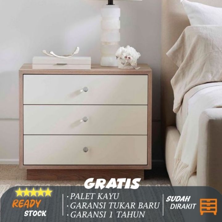 Meja Nakas Minimalis 3 Laci NL 31 Beside Table Meja Kamar Tidur Meja ...