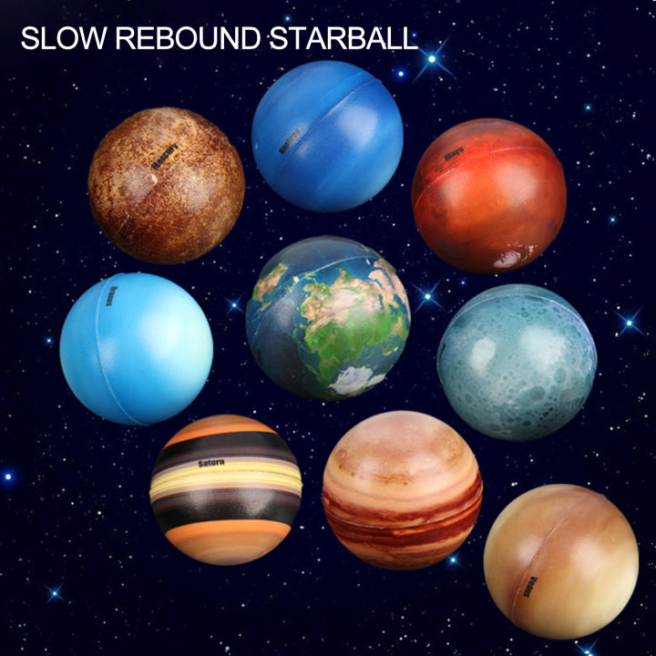 Edena Kids Planet Ball Toy 9pcs Solar System Planet Ball Toy Set for ...