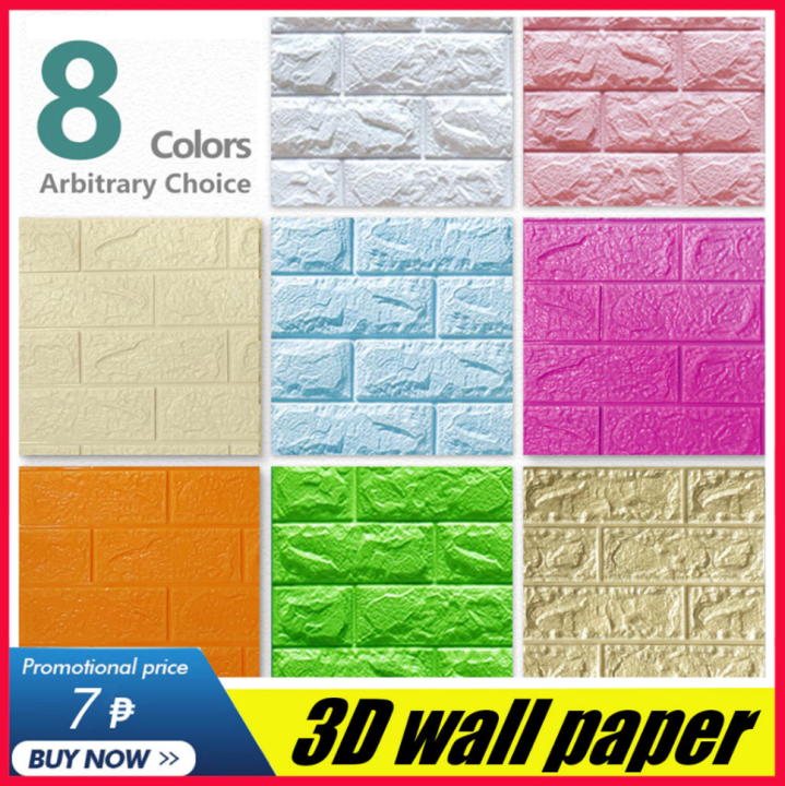 50pcs 35x38CM 3D wallpaper foam self-adhesive brick waterproof anti ...