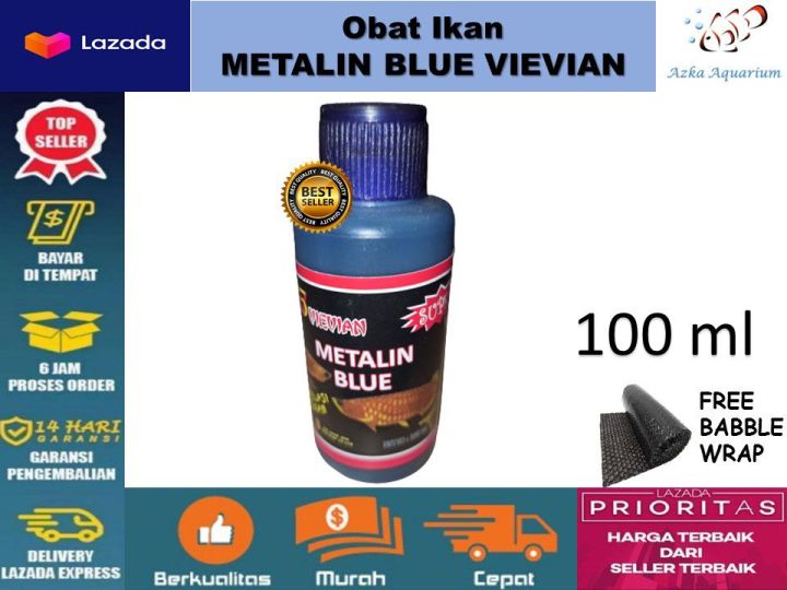 METALIN BLUE METHYLENE METHYLINE BLUE OBAT PENYAKIT IKAN SAKIT WHITE ...