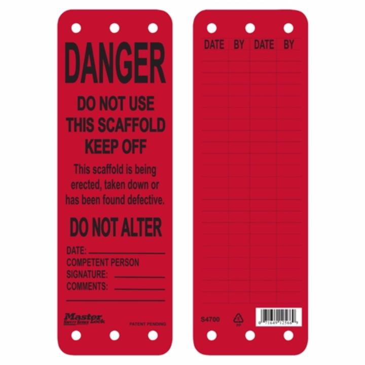 Master Lock S4700 - Danger Do Not Use Scaffolding Tag | Lazada Singapore