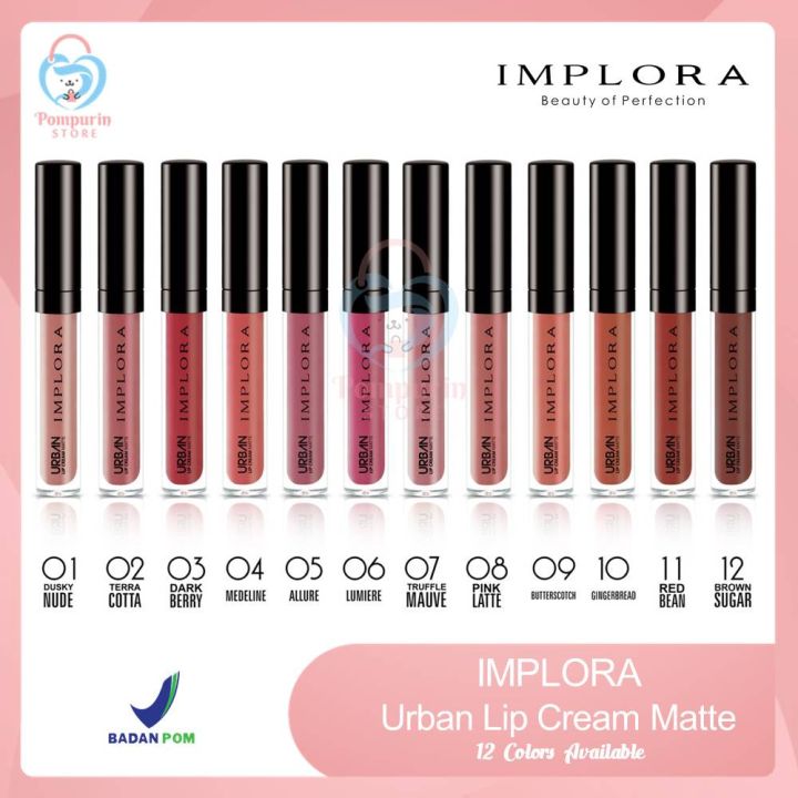 IMPLORA Urban Lip Cream Matte Original BPOM - Lipcream Surabaya ...
