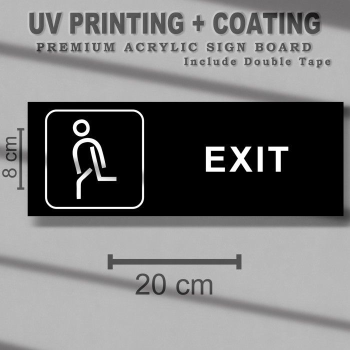 Signboard EXIT Akrilik Tanda Pintu Keluar Acrylic SAUV54 | Lazada Indonesia