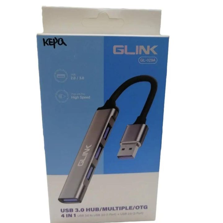 สายตัวแปลงHUB USB 4in1 ตัวเพิ่มช่อง USB 3.0 GLINK GL-029A | Lazada.co.th