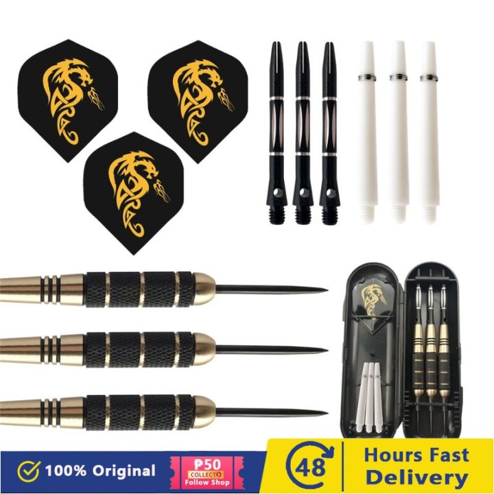 3 pieces 24 Gram Professional Steel Tip Darts Brass Dart Set with ...