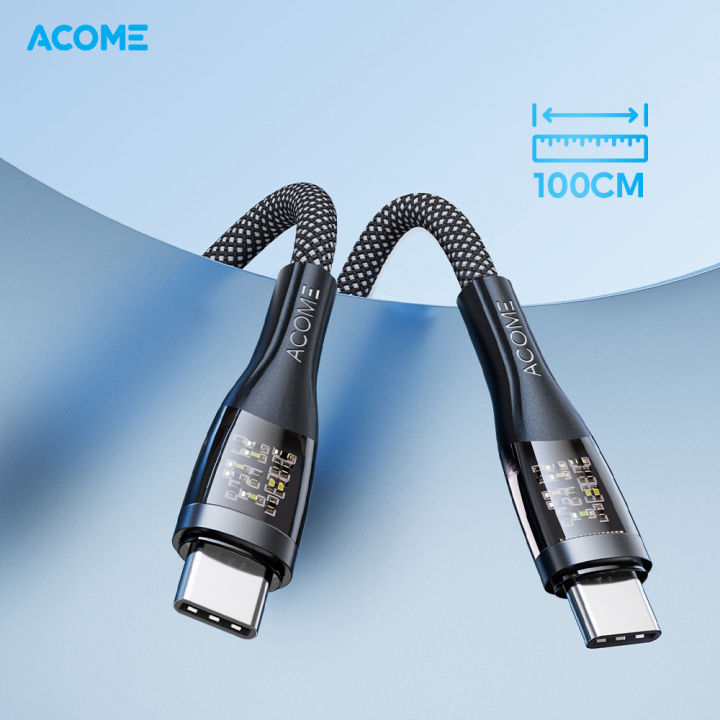 Acome APD-010T Type C to Type C Data Cable Charging Cable 60W 10k bends ...