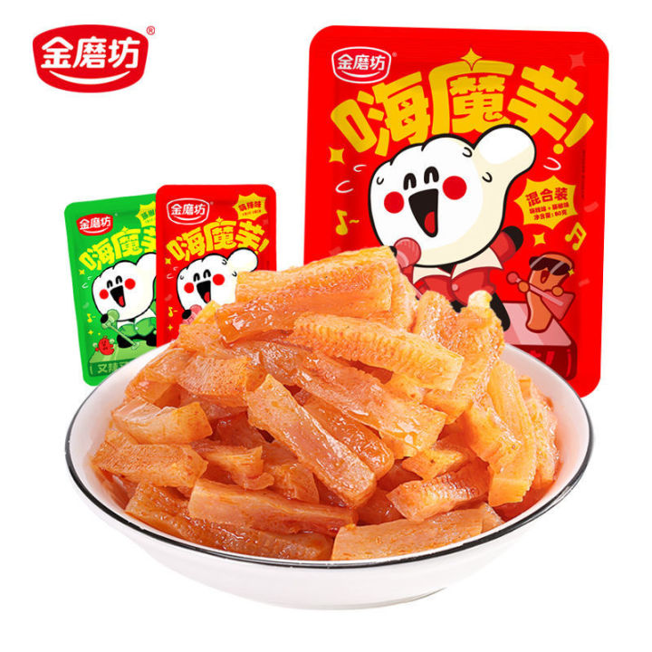 金磨坊: 魔芋素毛肚: 魔域爽: 三种口味: 麻辣: 香辣: 酸辣: 素零食小吃: 散装小包: China Mala Snack ...