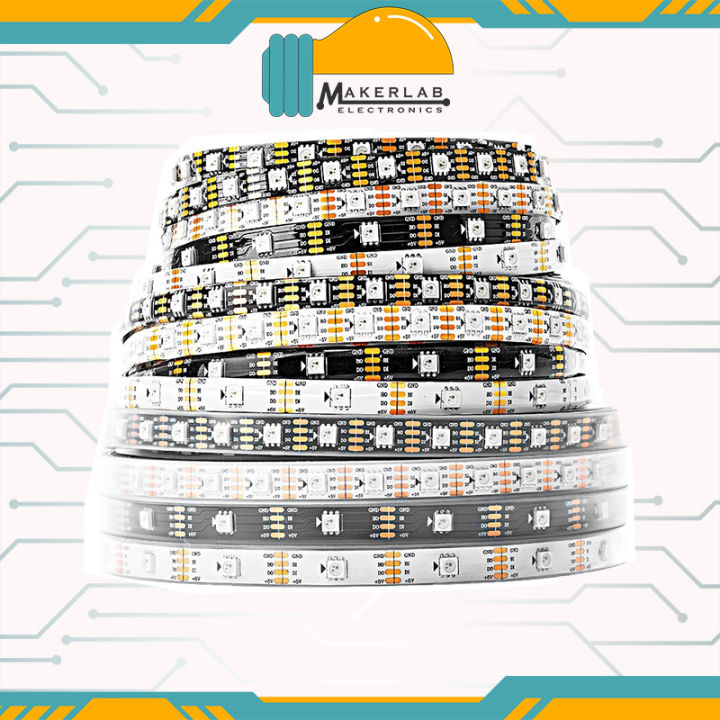 5V WS2813 Programmable RGB LED Strip 60 LEDs/M IP65 IP67 4 Wires - 1 ...