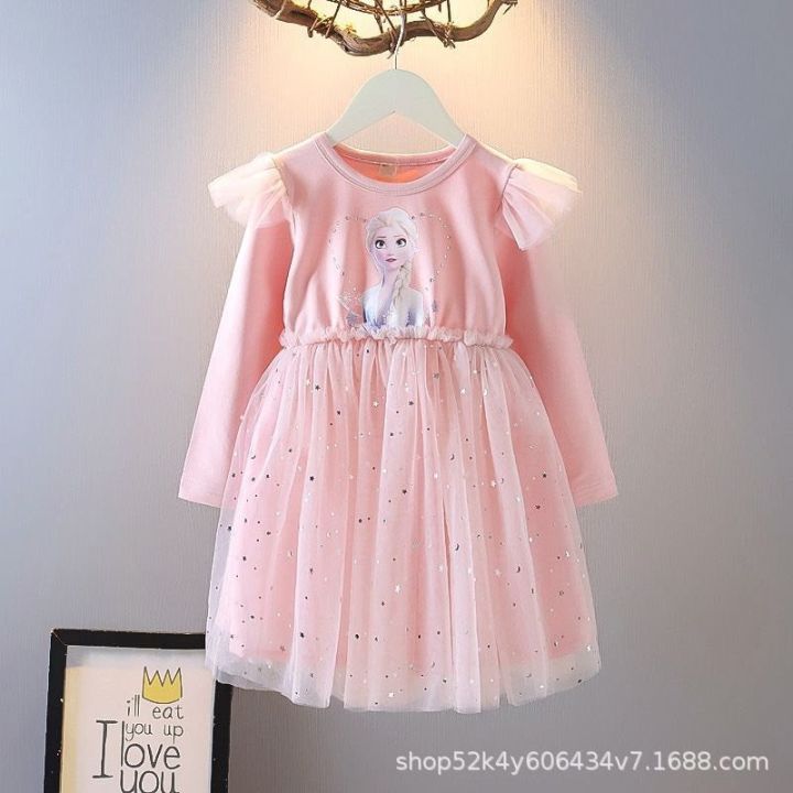 VA01 Váy Elsa cho bé gái dễ thương, đầm công chúa Elsa dài tay | Lazada.vn