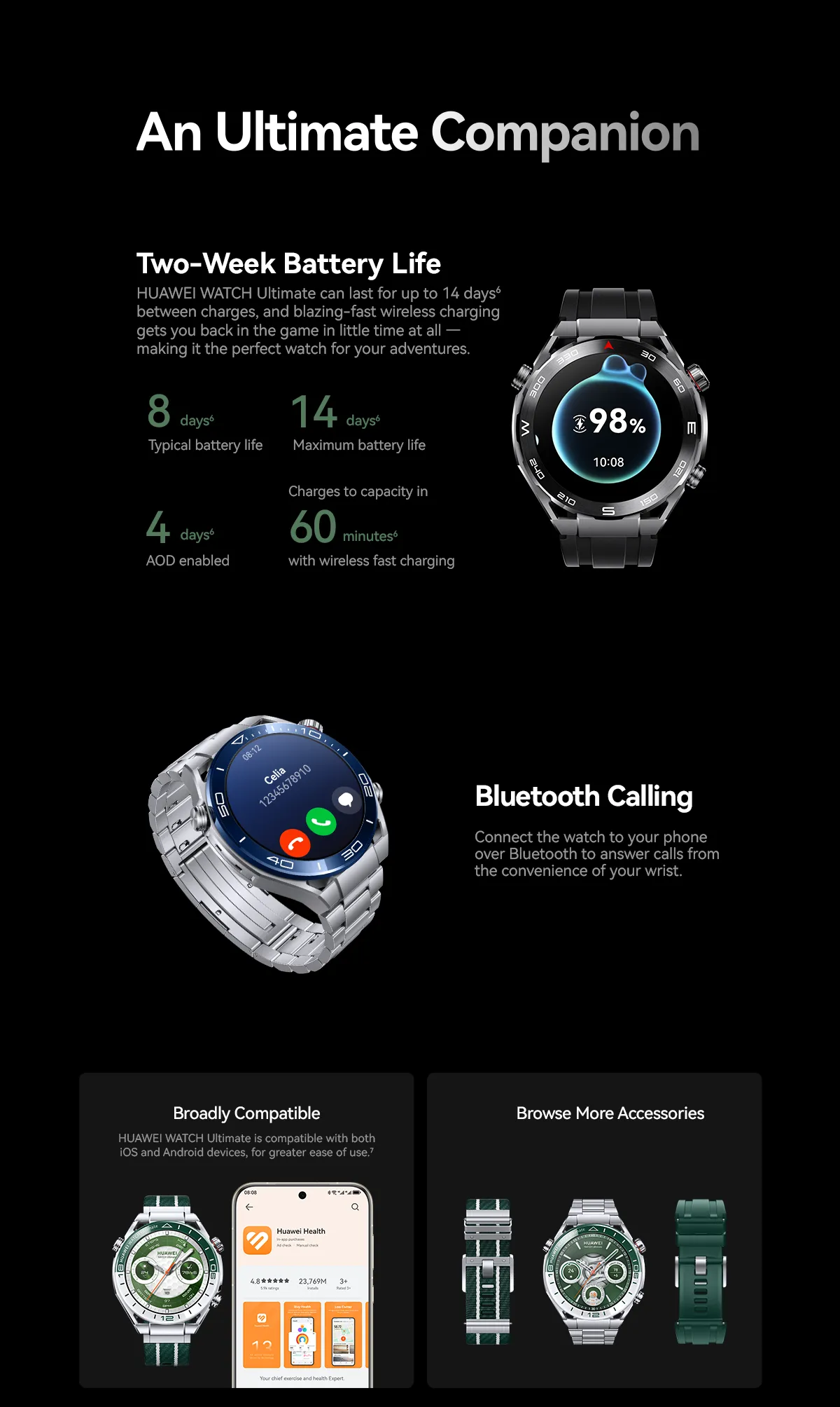 Huawei Watch Ultimate – Rugged Dive-Ready Smartwatch 100 m