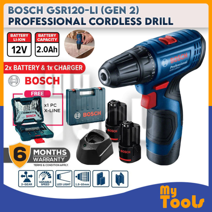 Mytools BOSCH GSR 120-LI (GEN 2) Professional Cordless Drill Driver ...