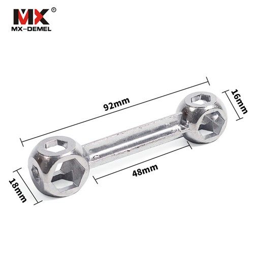 Double-End Hex Wrench Set Alloy 6-15mm 10 Hole Allen Spanner Wrench Set ...