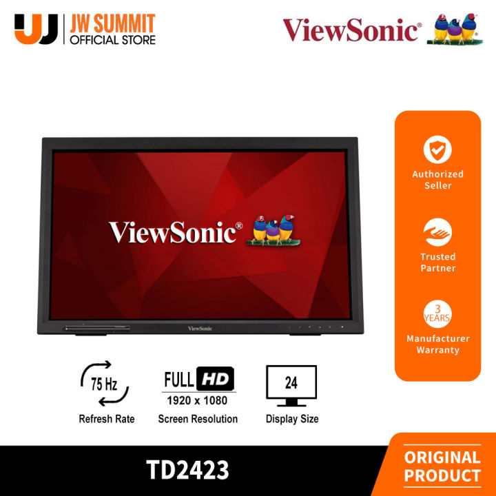 ViewSonic TD2423 24" FHD 1920 x 1080 75Hz Intuitive 10-point Touchscreen Monitor | Lazada PH