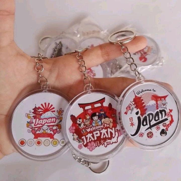Gantungan kunci akrilik INSERT PAPER BULAT 2 sisi Custom Gambar Tulisan ...