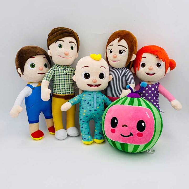 6Pcs/Lot 15-33cm Cocomelon Plush Toy Soft Family Cocomelon JJ Sister ...