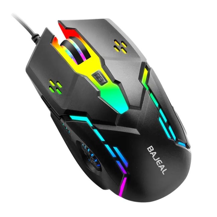 Computer mouse cheap glowing gaming mouse USB wired RGB backlight ...