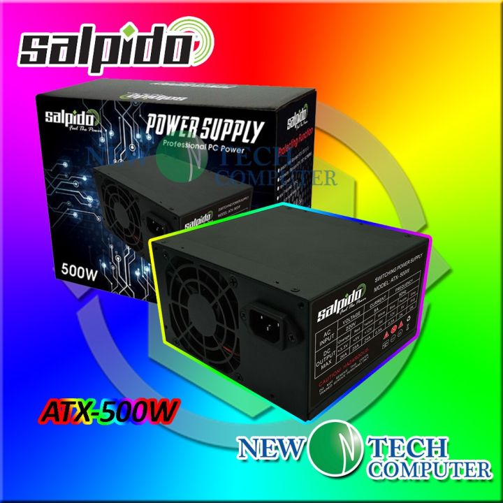 Salpido Professional Flat Cable Power Supply Atx 500W For Desktop PC ...