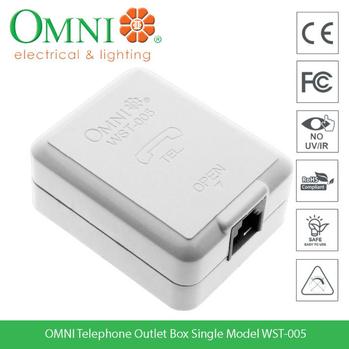 OMNI WST-005 Telephone Outlet Box Single | Lazada PH