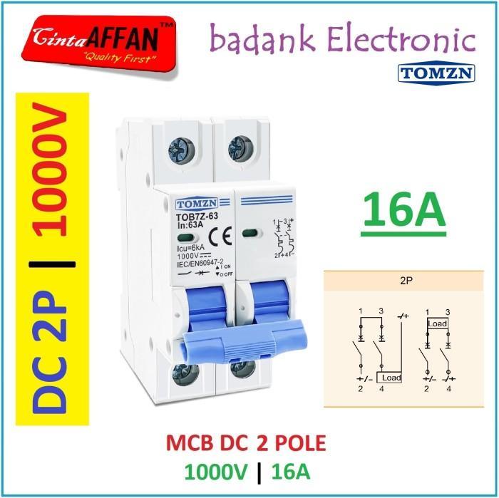 [16A] TOMZN MCB DC 2P 1000V C16 16A CIRCUIT BREAKER SOLAR PANEL SURYA - TECH ZONE | Lazada Indonesia