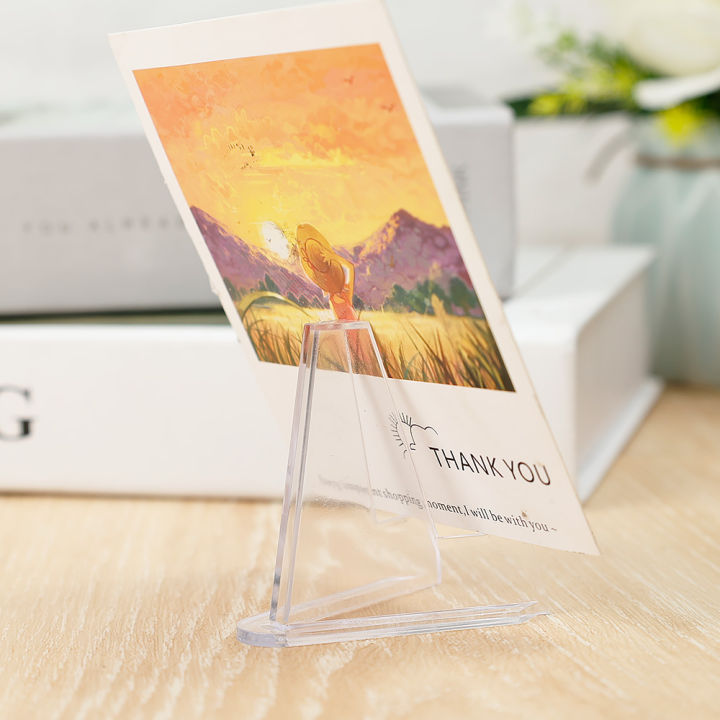 Transparent Plastic Triangle Card Stand Graded Cards Coins Small Box ...