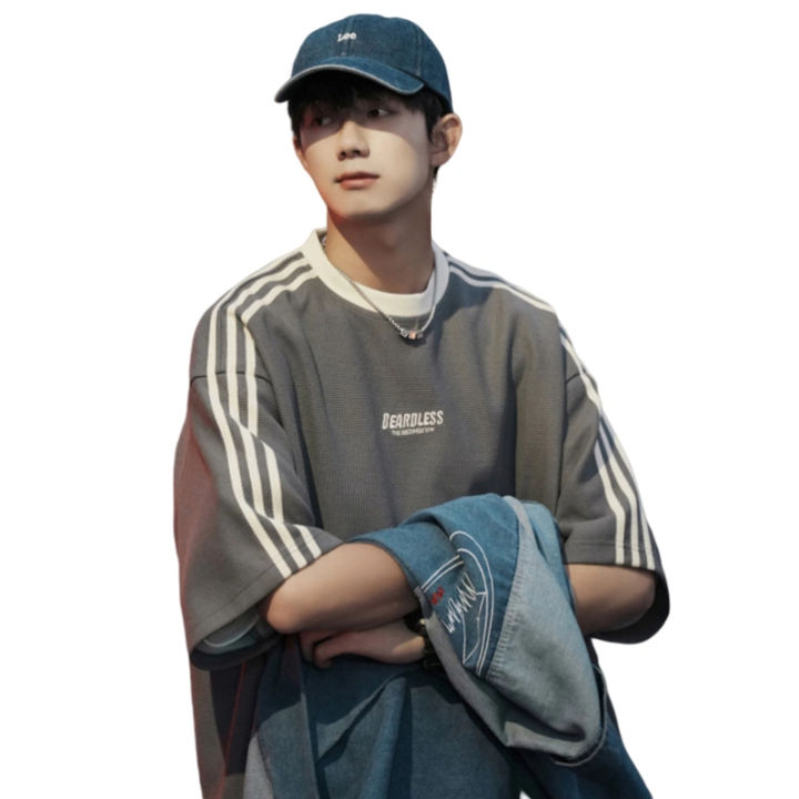 ⚡️Proman⚡️ [ 3 สี COD ] วาฟเฟิลด์ แขนสั้นผู้ชาย เสื้อยืด ฤดูร้อน ยอด ...