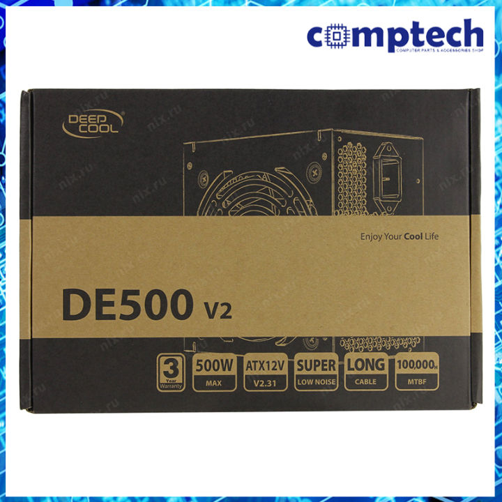 Deepcool DE500 V2 - True Rated / 500W Power Supply Unit / DE600 V2 ...