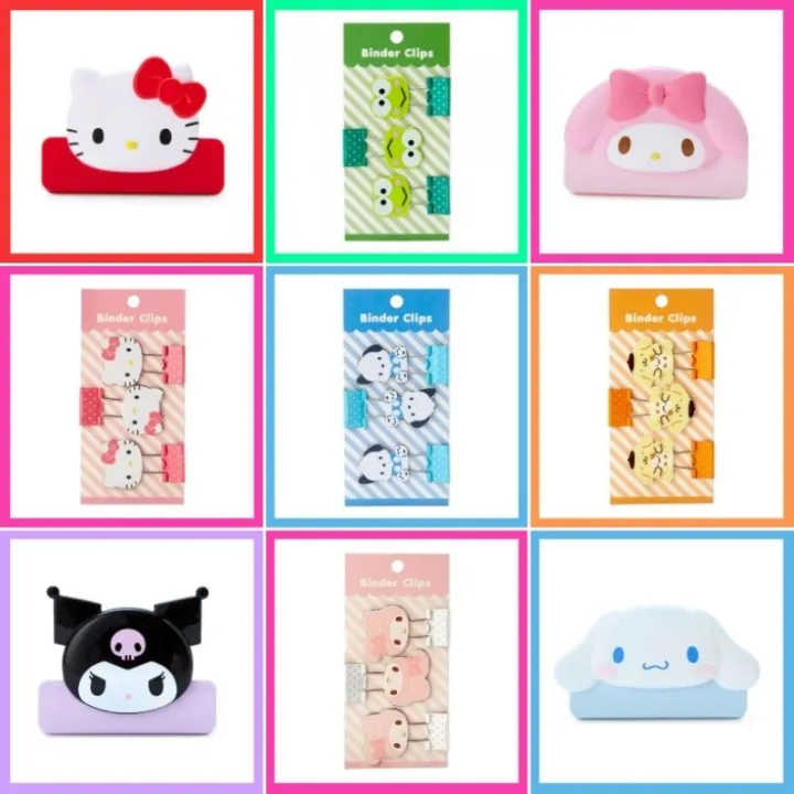 💜 แท้ 100% คลิปหนีบกระดาษ Sanrio binder clip 💙 คลิป Sanrio paper clip ...