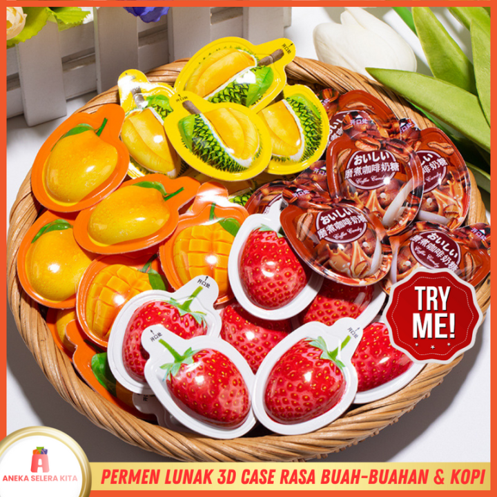 Grosir Murah - Permen Lunak Rasa Durian/Stroberi/Mangga/Kelapa/Markisa ...