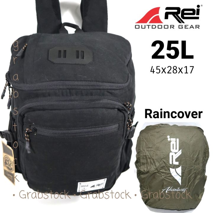 Rei Ransel Laptop plus raincover bahan kanvas | Lazada Indonesia